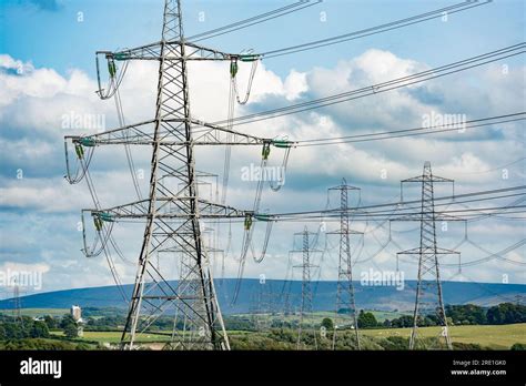 Electricity Pylons Taking Electricity From Heysham Power Station