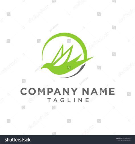 Bird Circle Logo Design Vector Stock Vector Royalty Free 1615685386
