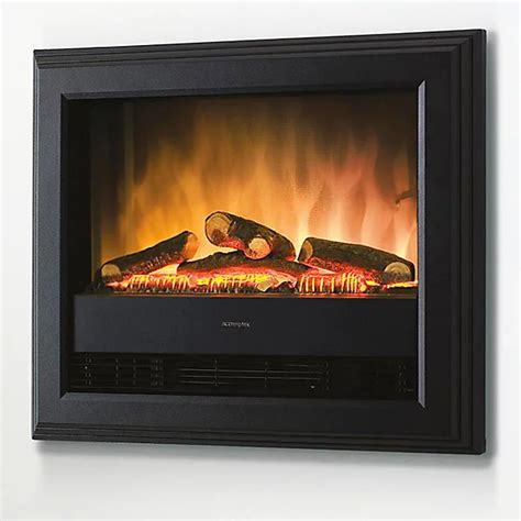Dimplex Bach Optiflame Electric Fire With Wall Mounted Fitting Black