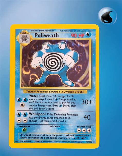 Poliwrath 13102 Base Set Lp Tcg Coleccionistas
