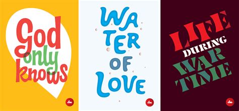 Song S Letters Typographic Posters Series Behance