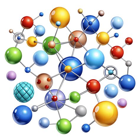 Colorful Abstract Molecular Structure Clipart Colorful Molecule