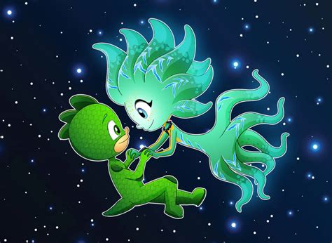 Gekko X Octobella Floating In Space By Gekkobella On Deviantart