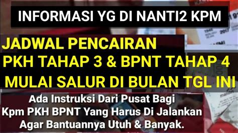 BARU SAJA DI UMUMKAN JADWAL PENCAIRAN PKH TAHAP 3 PLUS BPNT TAHAP 4