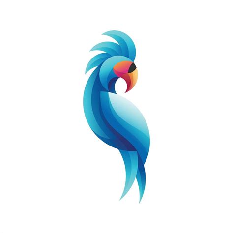 Parrot Gradient Design Vector 15801397 Vector Art At Vecteezy
