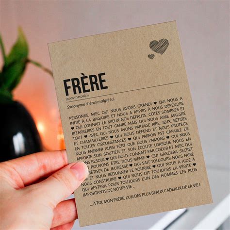 Carte D Finition Fr Re Personnalisable Cartes Par Occasion Famille