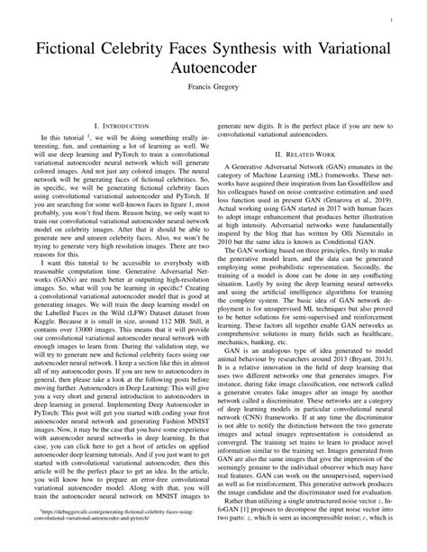 Pdf Fictional Celebrity Faces Synthesis With Variational Autoencoder