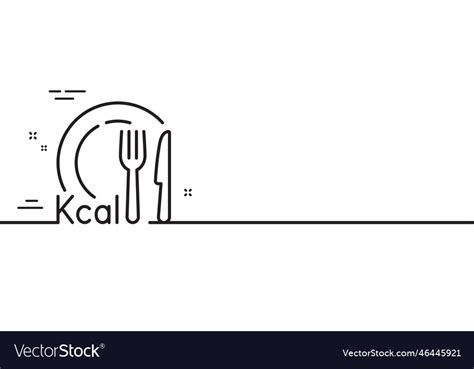 Calories Line Icon Diet Kcal Sign Royalty Free Vector Image