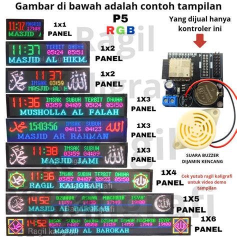 Jual Kontroler Jws P5 Rgb Kontroler Jam Sholat Digital Masjid P5 Rgb