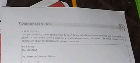 Wworksheat Ws Ns Calculations Can You Studyx