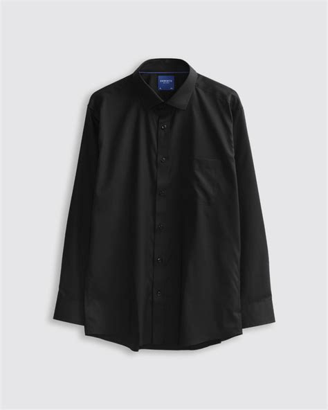 Men Slim Fit Long Sleeve Formal Pocket Shirt Oxwhite