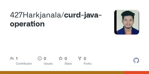Github 427harkjanalacurd Java Operation