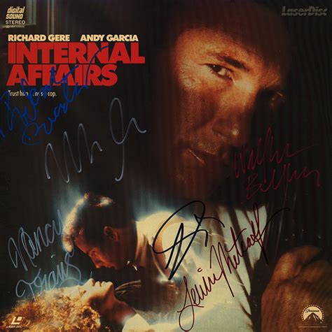 Internal Affairs Cast Signed Movie Laserdisc Album Album