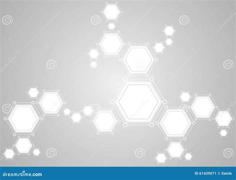 Molecular Structure Abstract Tech Light Background Stock Vector Illustration Of Light Hitech