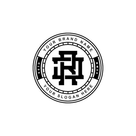 Premium Vector Monogram Letter Jr Or Rj With Interlock Style Badge