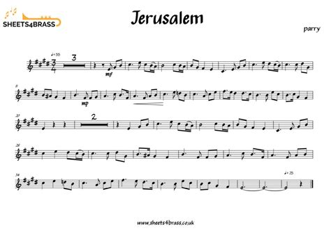 Jerusalem Sheet Music For Brass Sheets4brass