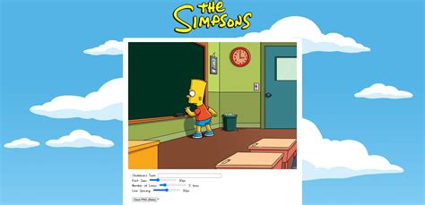 Bart Simpson Chalkboard Generator Schooltools