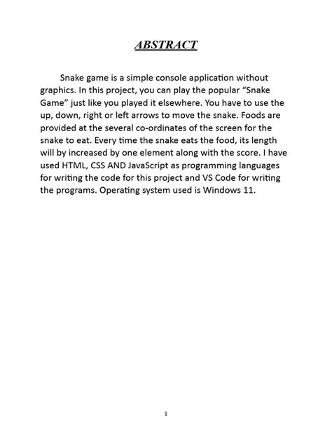 Snakegame Report Pdf Software Java Script