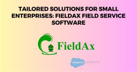 Fieldax Field Service Software Tailored Solutions For Small Enterprises