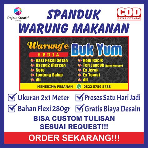 Jual Spanduk Sepanduk Bener Baner Banner Backdrop Promosi Plang Warung