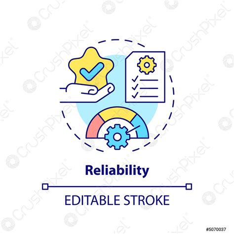 Reliability Concept Icon Stock Vector 5070037 Crushpixel