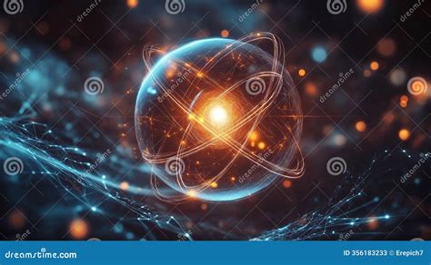 Understanding Quantum Physics Through Visual Representation And Energy Effects Stock Image