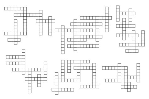 Crossword Game Grid Templates Word Quiz Layouts 22418879 Vector Art At