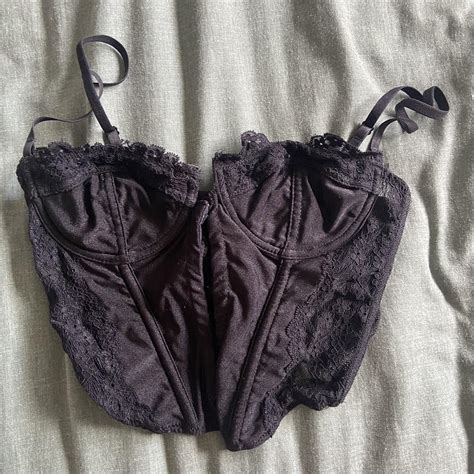 Urban Black Lace Corset Size Small Urban Depop