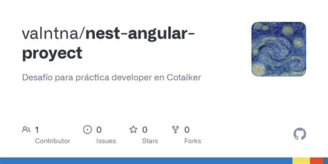 Github Valntna Nest Angular Proyect Desaf O Para Pr Ctica Developer En Cotalker