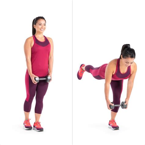Single Leg Deadlift Quick Full Body Workout With Weights Popsugar