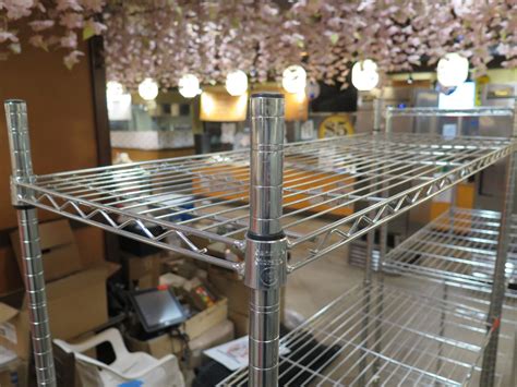 Sensible Storage Nsf Wire Mesh 4 Tier Shelving Unit 48x18x75h