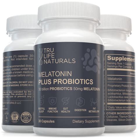 Melatonin 50mg Plus Probiotics 30 Bill Cfubetter Sleepnight Formula