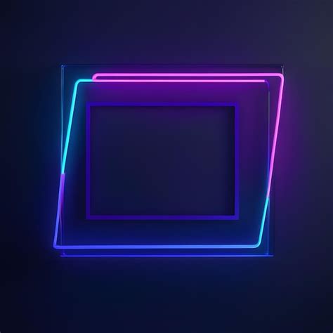 Premium Photo Neon Light Frame Background