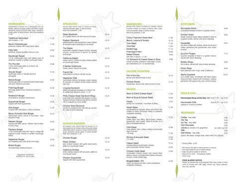 Menu At Bay Leaf Cafe Concord