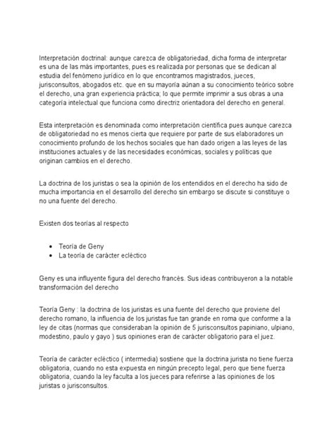 Interpretación Doctrinal Jhoztin Expo Pdf Juez Teoría