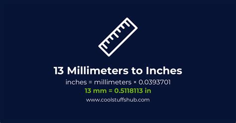 Convert 13 Millimeters To Inches 13 Mm To In Conversion