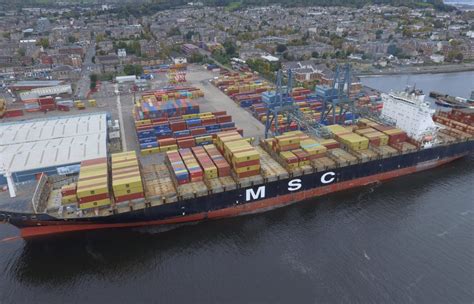 Biggest Container Ship Breaks Record By Docking In Scotland At Greenock Ocean Terminal Stv News