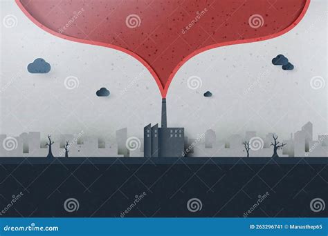 Inquinamento Delle Ciminiere Industriali Con Fumo Nellambiente