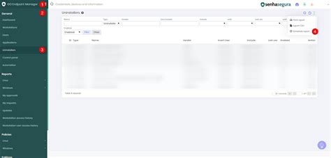 How To Access Go Uninstallers Schedule Reports Endpoint Privilege