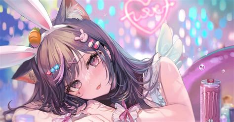 猫耳女子のイラスト特集