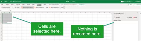Recording An Office Script In Excel Online Macrordinary