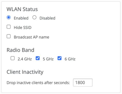 WLAN Status Mist