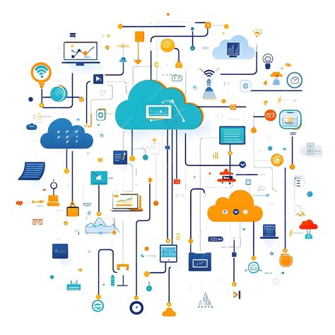 Flat Ai Powered Cloud Computing Frame Concept As A Clean Border Frame Featuring Cloud Icons And
