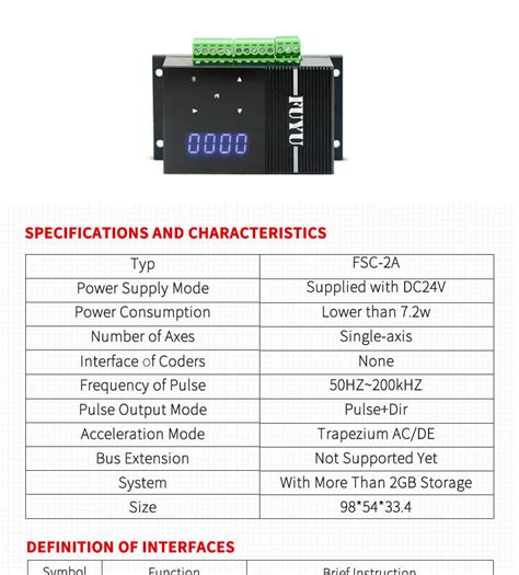Custom Function Parameter Module Drive Single Axis Linear Motion