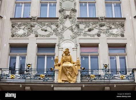 Art Nouveau Statue Of Princess Libuše Libuse The Legendary Founder