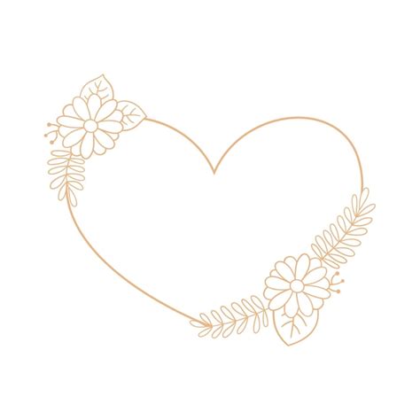 Le Cadre Botanique De Mariage Feuilles Et Fleurs Vecteur Premium