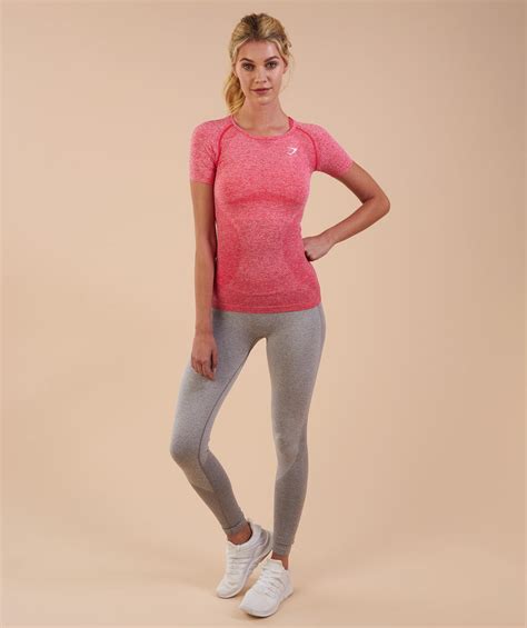 Gymshark Seamless T Shirt Sherbet Pink Marl