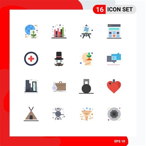 Set Of 16 Modern Ui Icons Symbols Signs For Plus Webpage Market Web Hobby Editable Pack Of