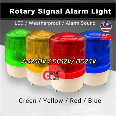 220v12v24v Led Alarm Light Warning Lamp Signal Buzzer Rotary Strobe