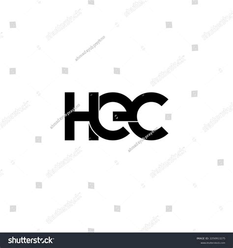 Hec Lettering Initial Monogram Logo Design Stock Vector Royalty Free 2250913275 Shutterstock